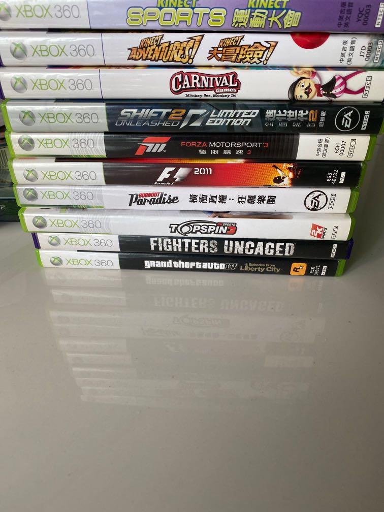 Xbox 360 Kinect SENSOR + Console + Controllers & Games, Video Gaming ...