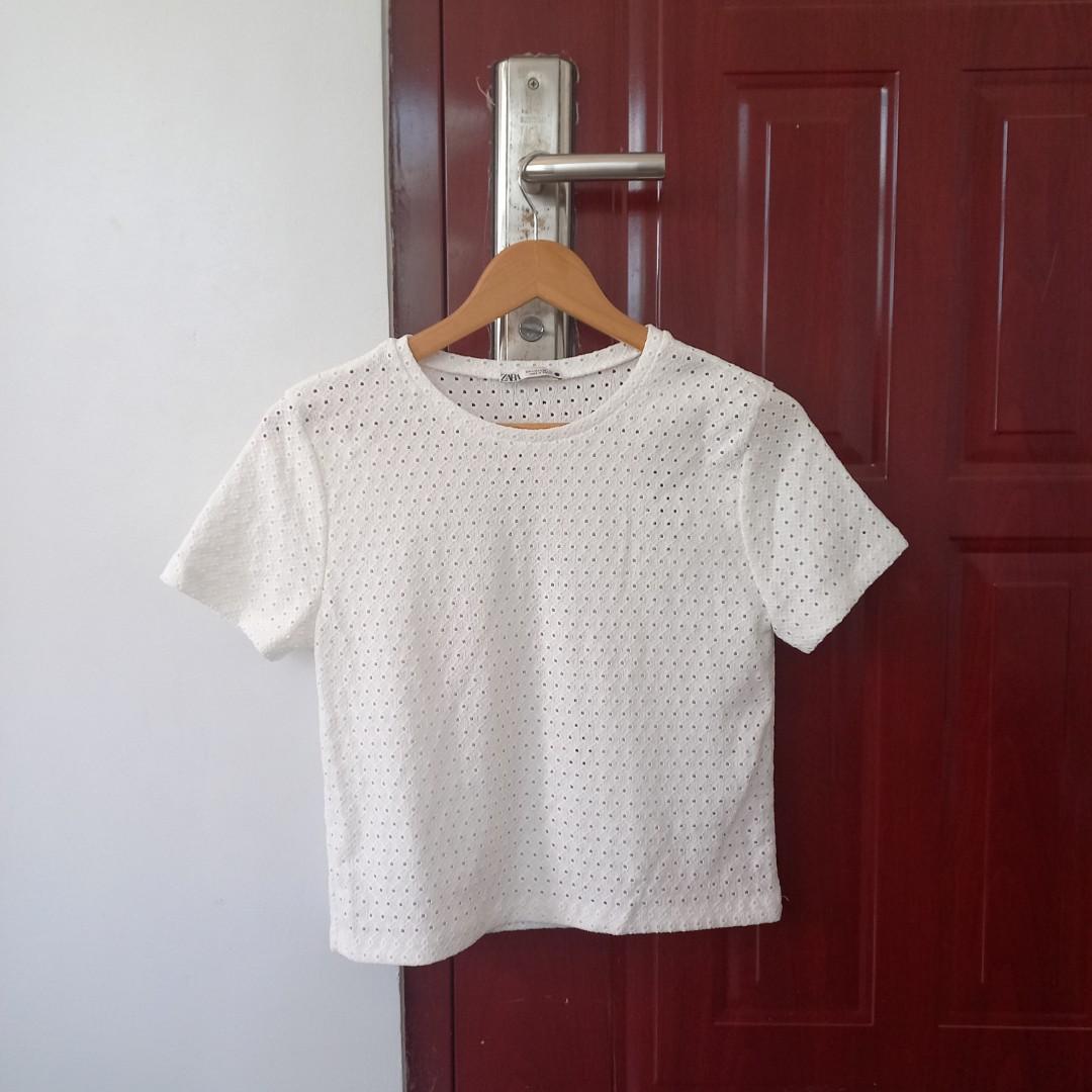 ZARA WHITE TOP, Women's Fashion, Tops, Shirts on Carousell