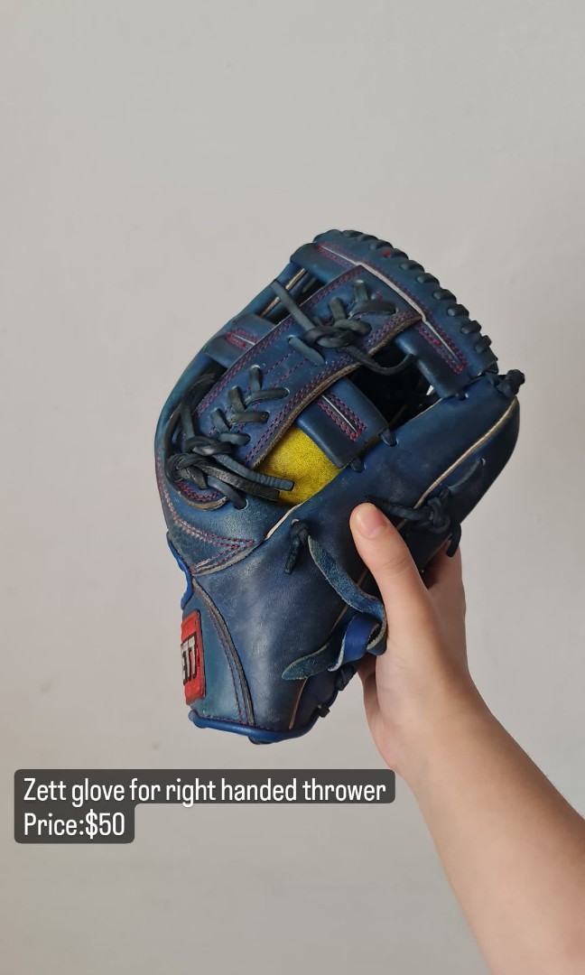 Zett glove for right handers, Sports Equipment, Sports & Games, Racket ...
