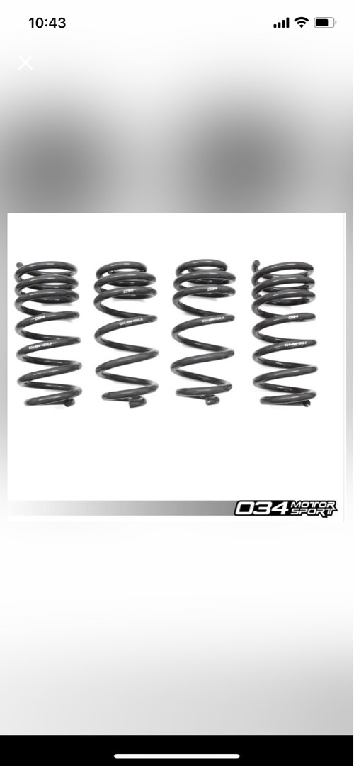 034 Dynamic+ lowering springs for Audi A4 B9, Car Accessories ...