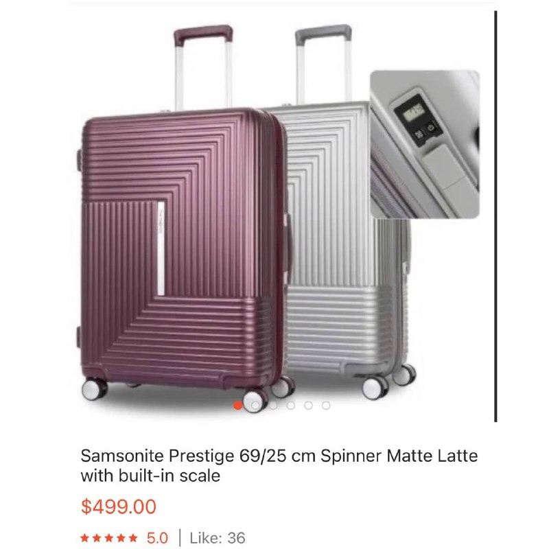 100% authentic samsonite 27 inch luggage prestige in wine red, Hobbies ...