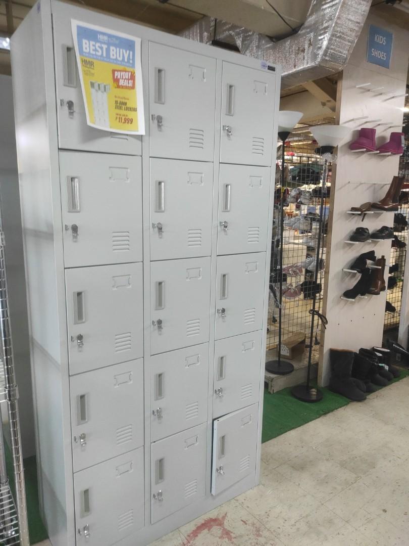 15 door steel locker padlock type, Furniture & Home Living, Office ...