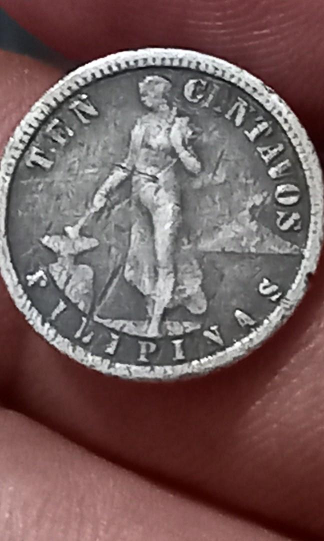 1908 10 centavos uspi, Hobbies & Toys, Memorabilia & Collectibles ...