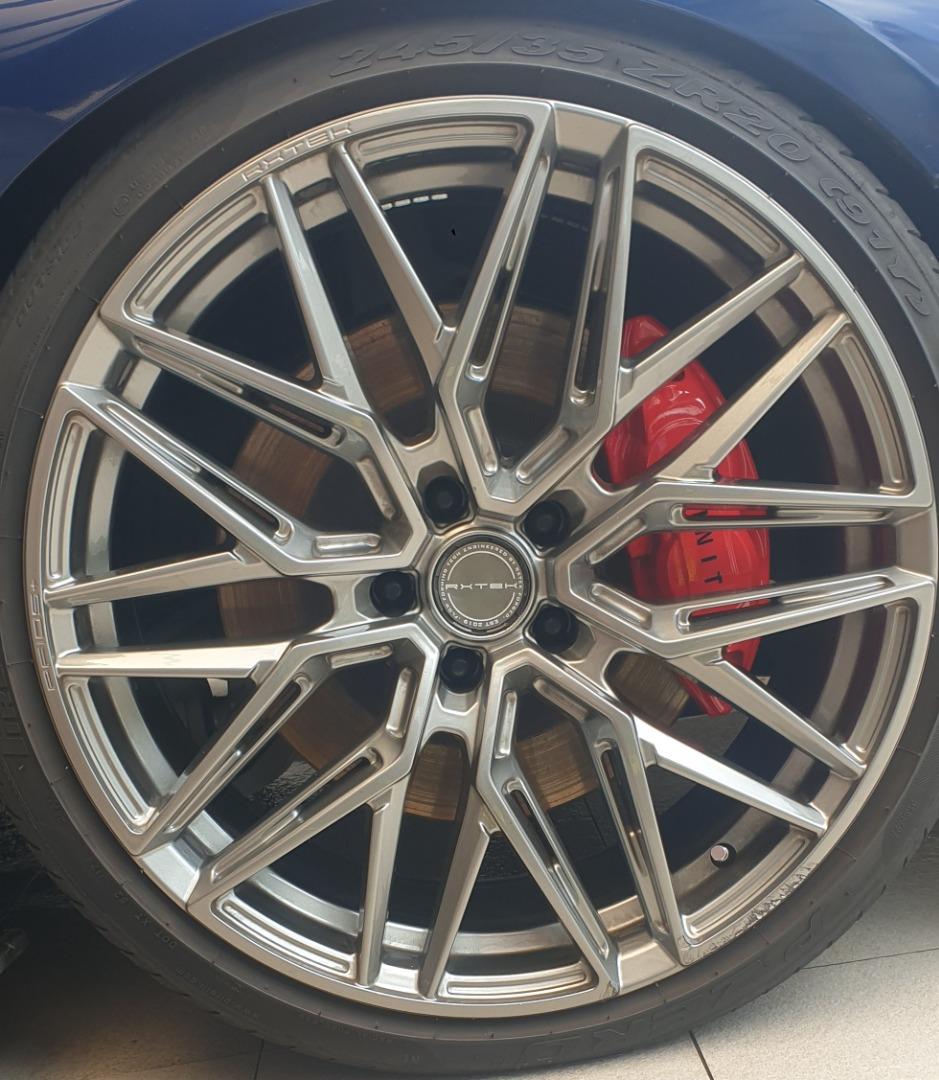 20 inch forged wheels including tyres 114.3 x 5, Car Accessories, Tyres & Rims on Carousell