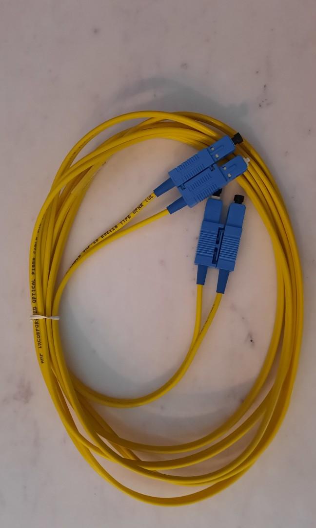 3m AMP dual optic fiber cable, type OFNR, Computers & Tech, Parts ...