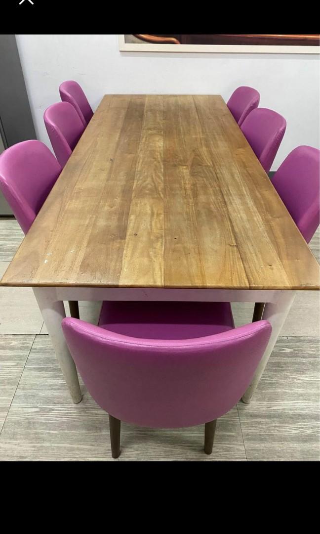 8-10 Seater Solid Wood Dining, Meeting Table, Furniture & Home Living ...