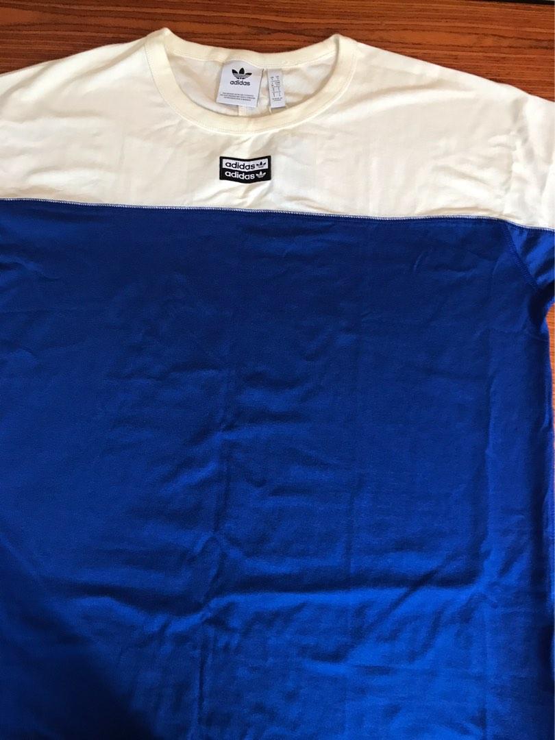 Adidas Orginals Tee Shirt Blue Duo Tone, Men's Fashion, Tops & Sets ...