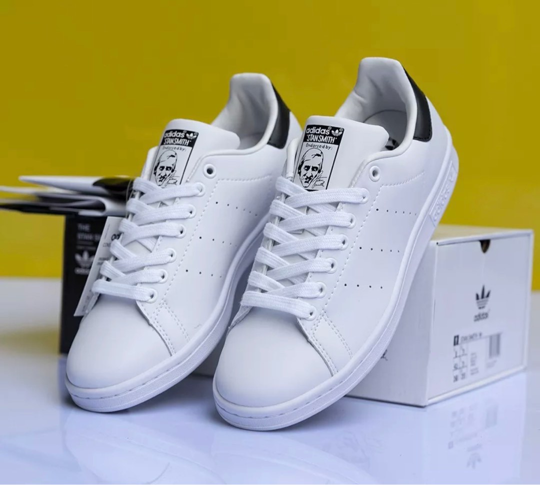 Adidas Stan Smith Classic Green And Black Womens Fashion Footwear Sneakers On Carousell