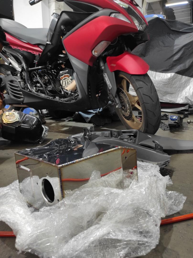 AEROX V1 8.2LITRES STAINLESS STEEL FUEL TANK UPGRADE, Motorcycles ...