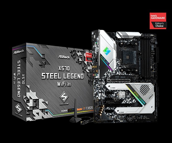 ASRock X670E STEEL LEGEND WIFI AX (ASR-90-MXBJ40-A0UAYZ) AM5 ...