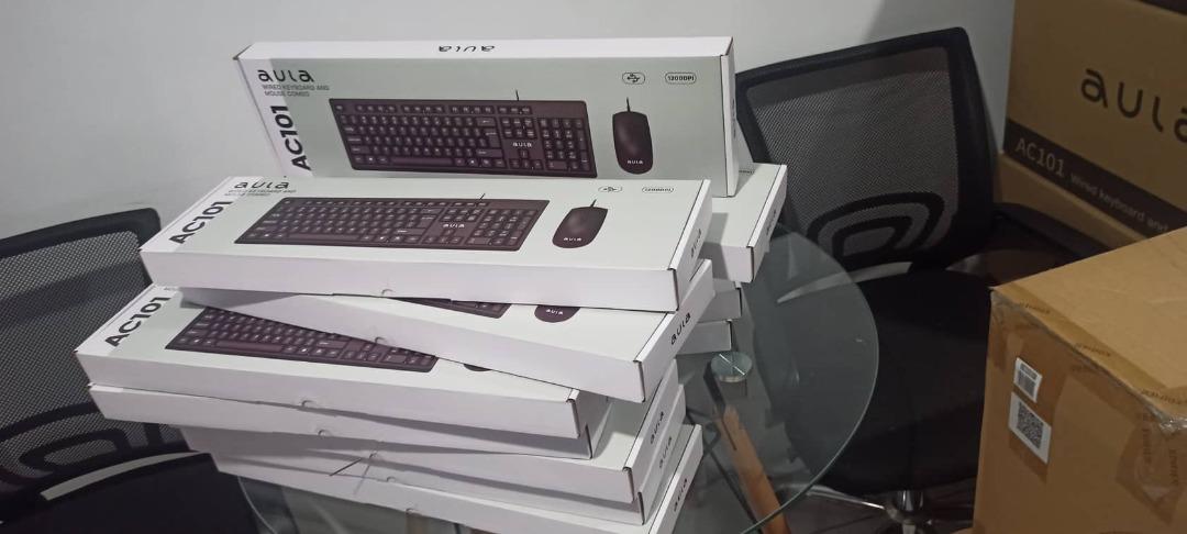 Aula AC101 Wired Keyboard and Mouse Combo Black, Computers & Tech ...