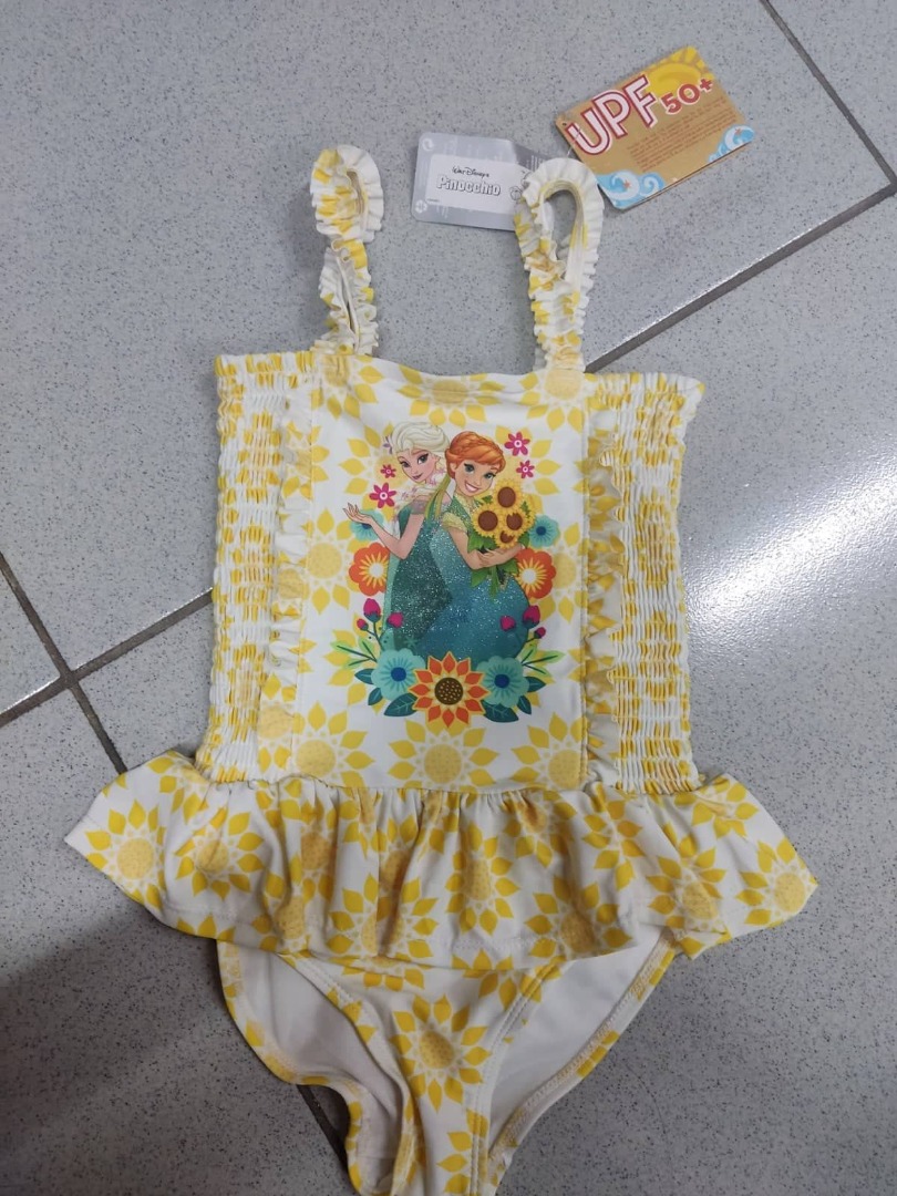 Authentic Yellow Frozen Swimsuit from Disney Store for kids / girls ...