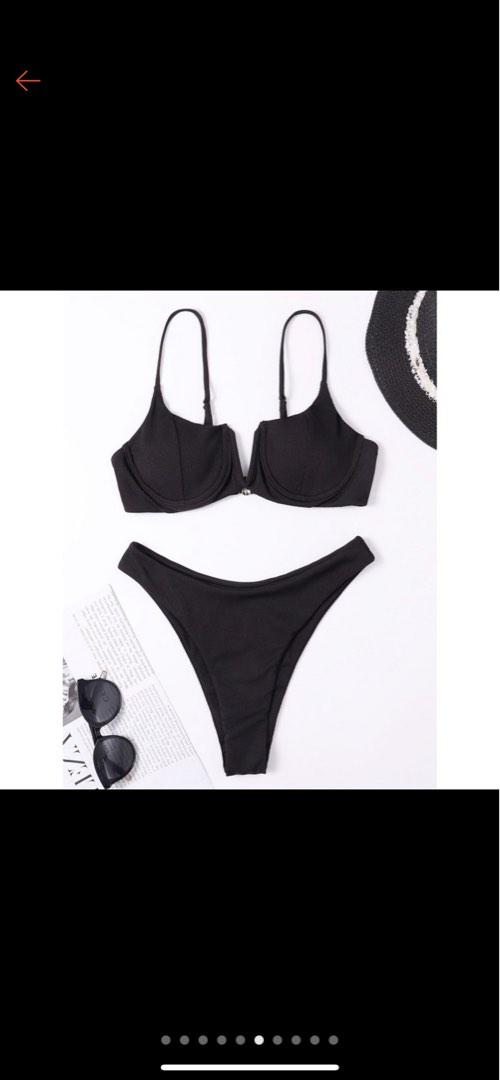 Black bikini, Women's Fashion, Swimwear, Bikinis & Swimsuits on Carousell