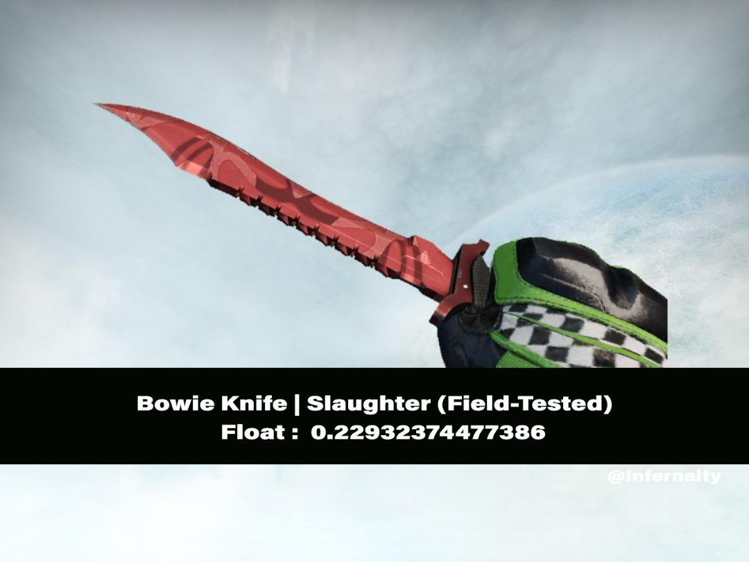 Bowie Knife Slaughter FT CSGO SKINS KNIVES, Video Gaming, Gaming ...