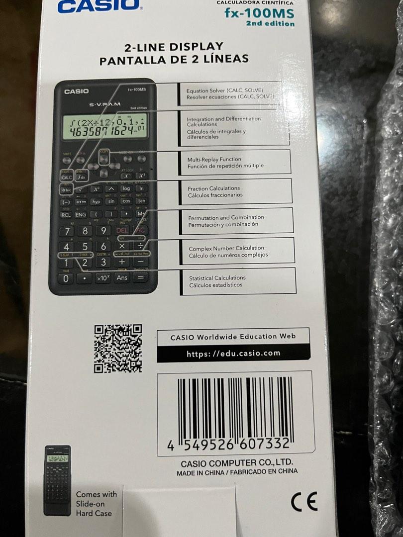 Casio Fx 100 Ms Scientific calculator for sale, Computers & Tech, Office & Business Technology ...