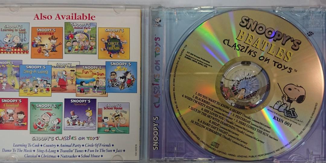 Cd snoopy's Beatles, 興趣及遊戲, 音樂樂器 & 配件, 音樂與媒體 - CD 及 DVD - Carousell
