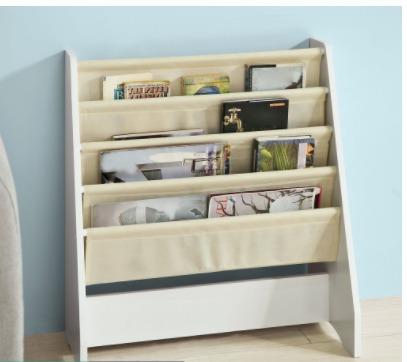 Children Kids Bookcase Book Shelf Sling Storage Rack Organizer Display ...