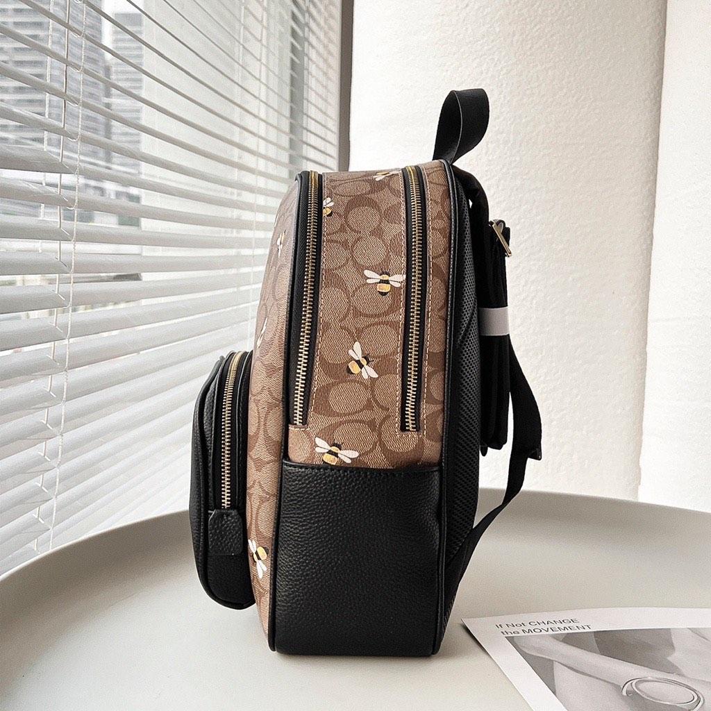 Coach Court Backpack in Signature Canvas with Bee Print, Women's ...