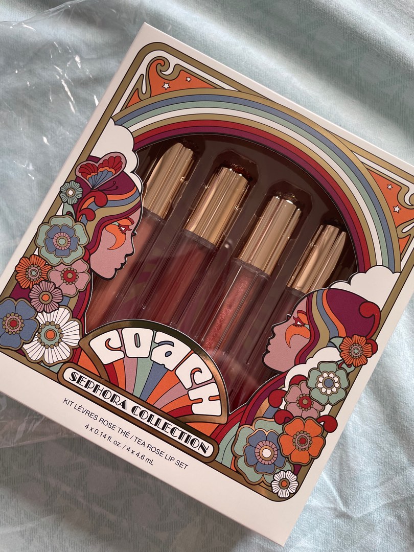 Coach x Sephora Tea Rose Lip Set, Beauty & Personal Care, Face, Makeup ...