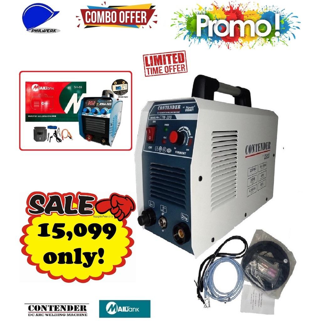 Contender TIG Welding Machine 200amp w/ free MAILTANK MMA-305G Digital ...