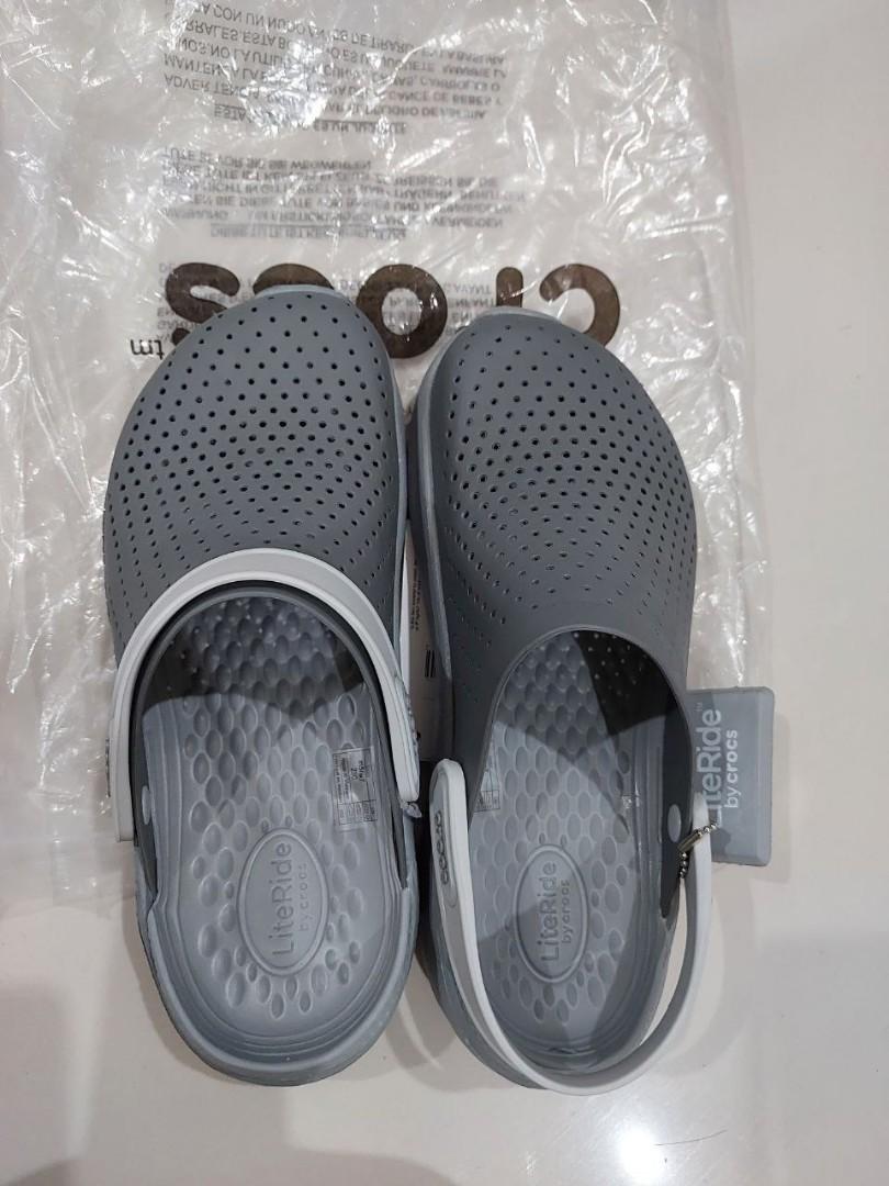 Crocs Literide Gray, Women's Fashion, Footwear, Slippers and slides on ...