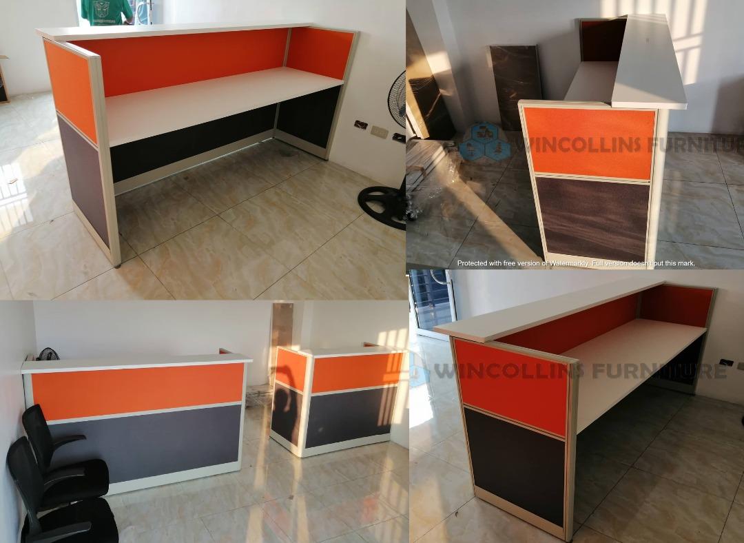 Customized Reception Counter Table, Furniture & Home Living, Office ...