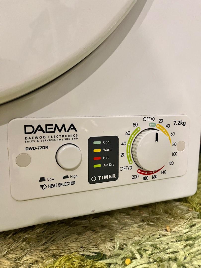 Daema Daewoo 7.2kg dryer, TV & Home Appliances, Washing Machines and ...