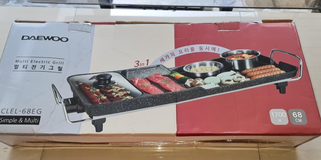 Daewoo 3-in-1 Electric Samgyeopsal Grill (68cm), TV & Home Appliances ...