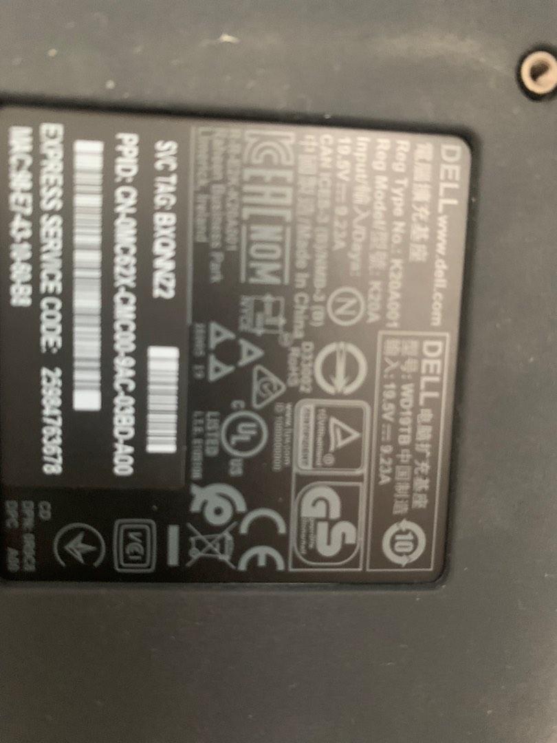 Dell Docking Station K20A, Computers & Tech, Laptops & Notebooks on ...