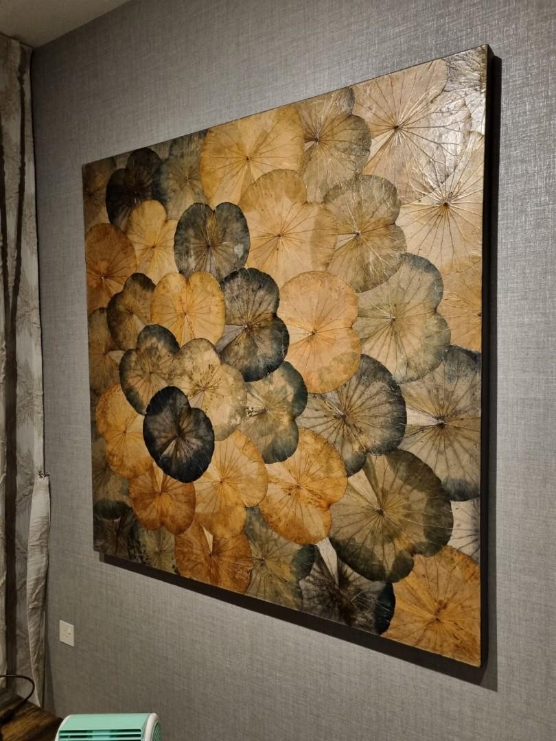 Hand made lotus leaves designer wall decor art, Furniture & Home Living ...