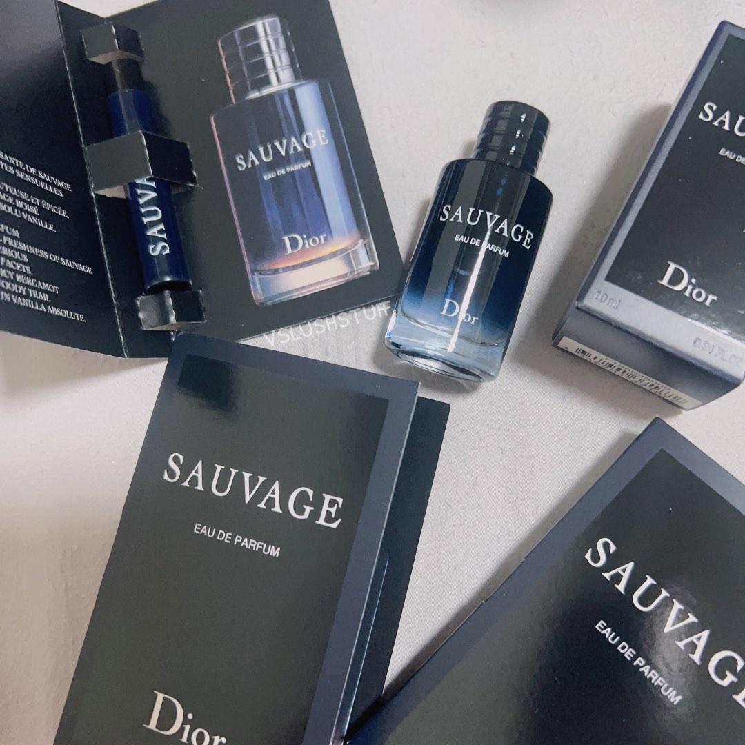 Dior Sauvage EDP 10ml miniature + 1ml vial x 3, Beauty & Personal Care ...