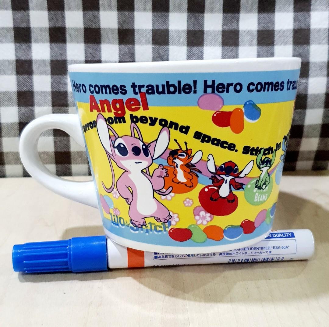Disney Stitch Angel Scrump Mug 10.5cm, Furniture & Home Living ...