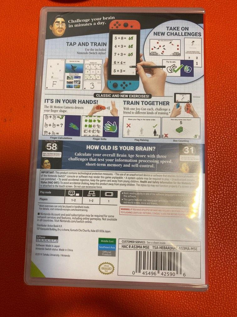 Dr Kawashima's Brain Training, Switch, Video Gaming, Video Games ...