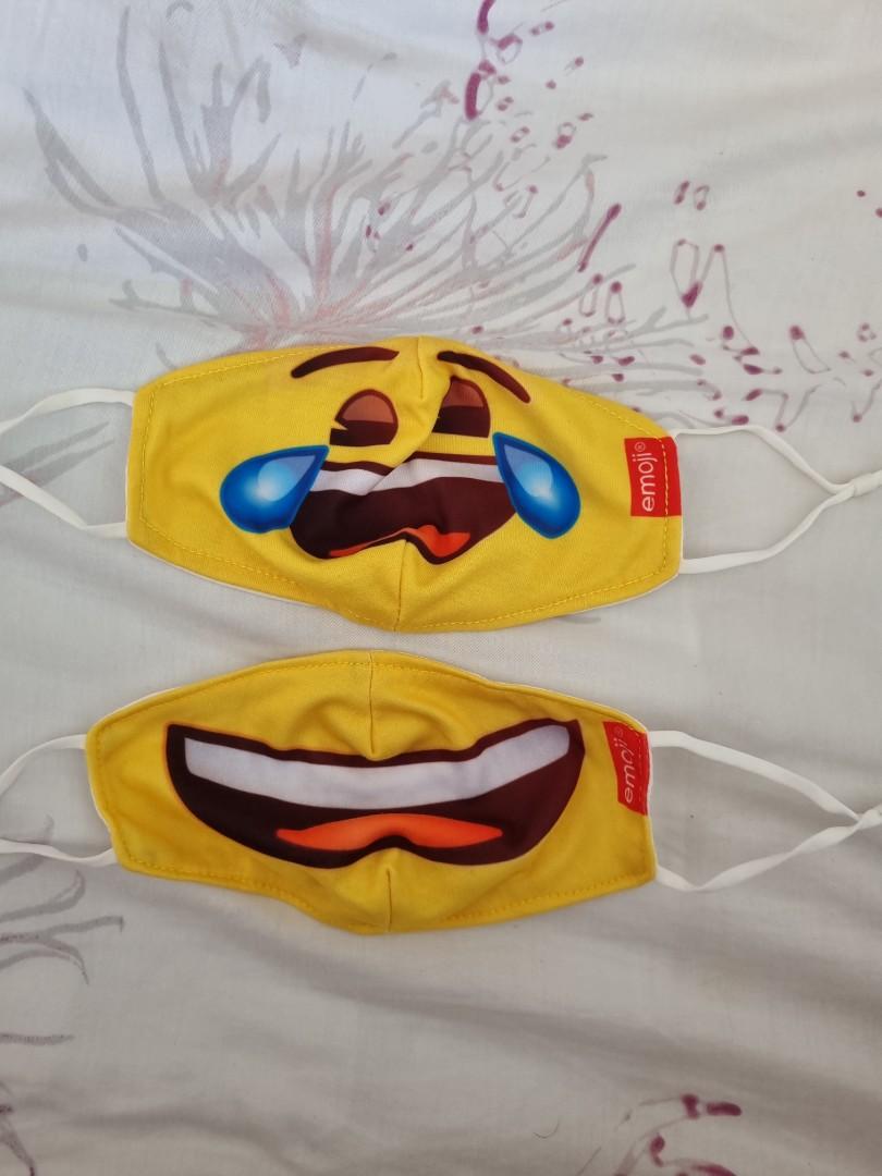 Emoji mask, Health & Nutrition, Face Masks & Face Shields on Carousell