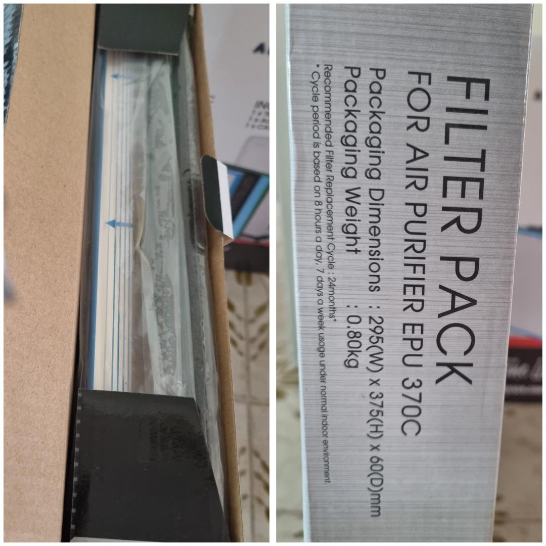 EuropAce Air purifier filter pack EPU 370C, Furniture & Home Living ...