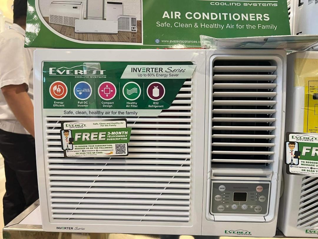 EVEREST WINDOW TYPE AIRCON (MANUAL /REMOTE /INVERTER TYPE), TV & Home ...