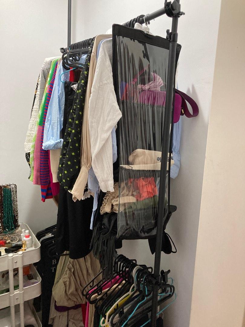 Floor to ceiling adjustable clothes hanger rack, Furniture & Home ...