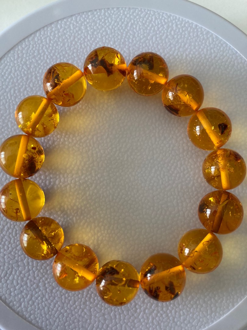 Flower Amber, Women's Fashion, Jewelry & Organisers, Precious Stones on ...