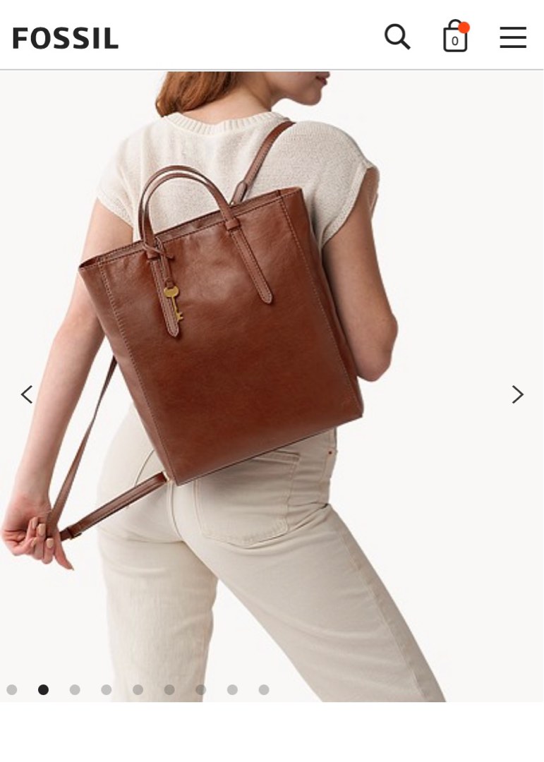 Fossil 3 in 1 Camilla Leather Convertible Bag/Backpack/Tote/Top Handle ...
