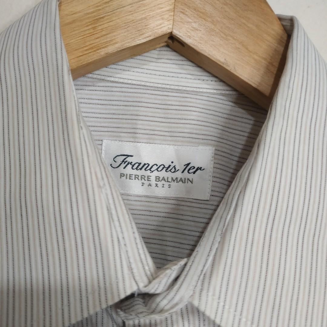 Francois 1er Pierre Balmain pinstripe Polo Button Down, Men's Fashion ...