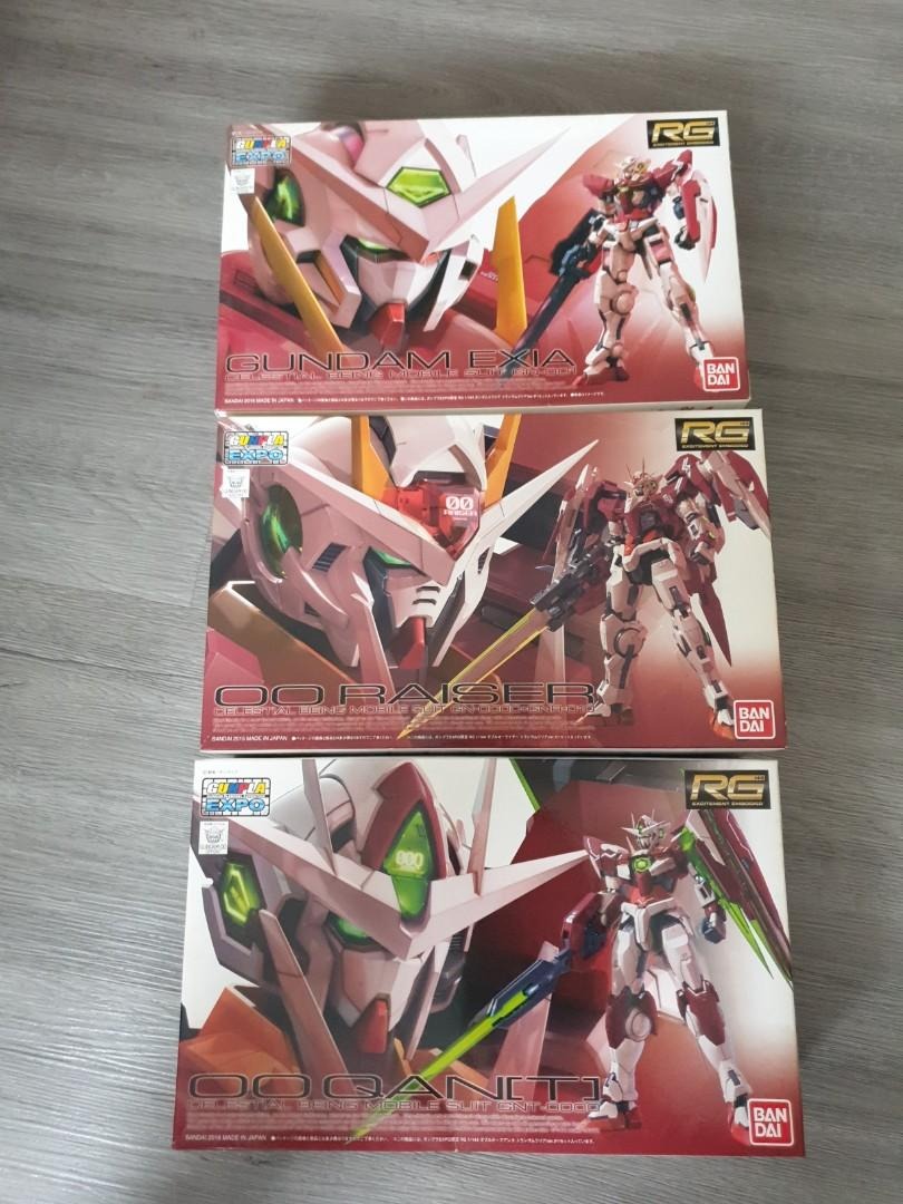 Gundam RG Gunpla Expo 00 QAN[T] + 00-RAISER + EXIA TRANS-AM CLEAR ...