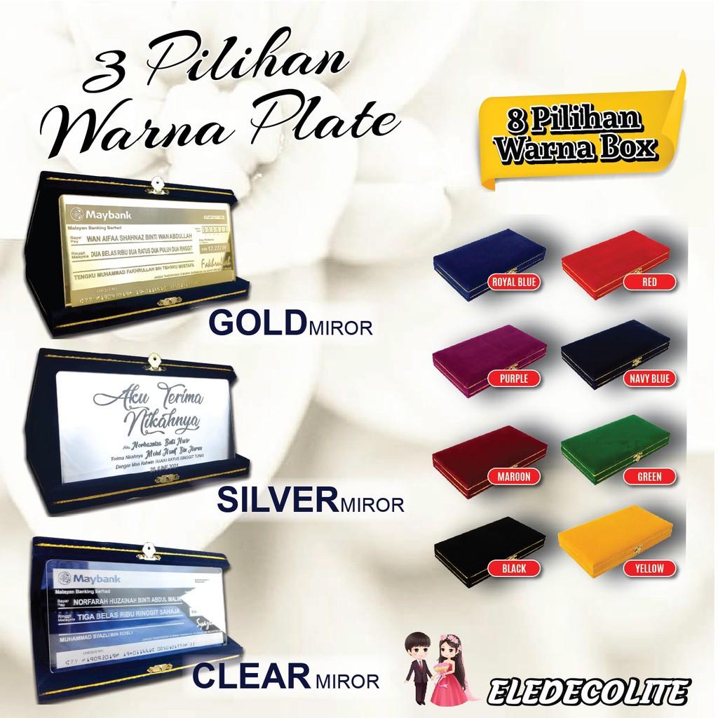 Hantaran Acrylic Cheque, Hobbies & Toys, Stationery & Craft, Occasions ...