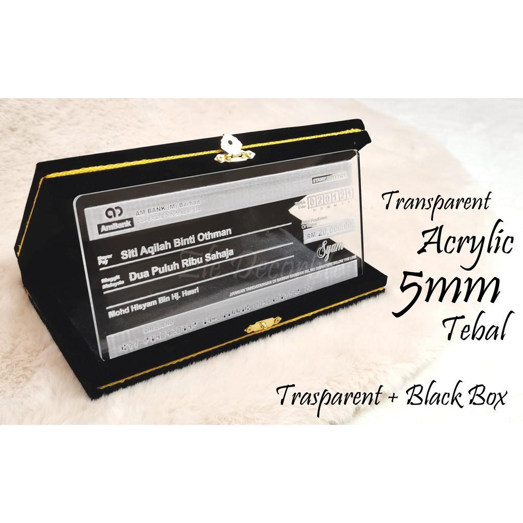 Hantaran Acrylic Cheque, Hobbies & Toys, Stationery & Craft, Occasions ...