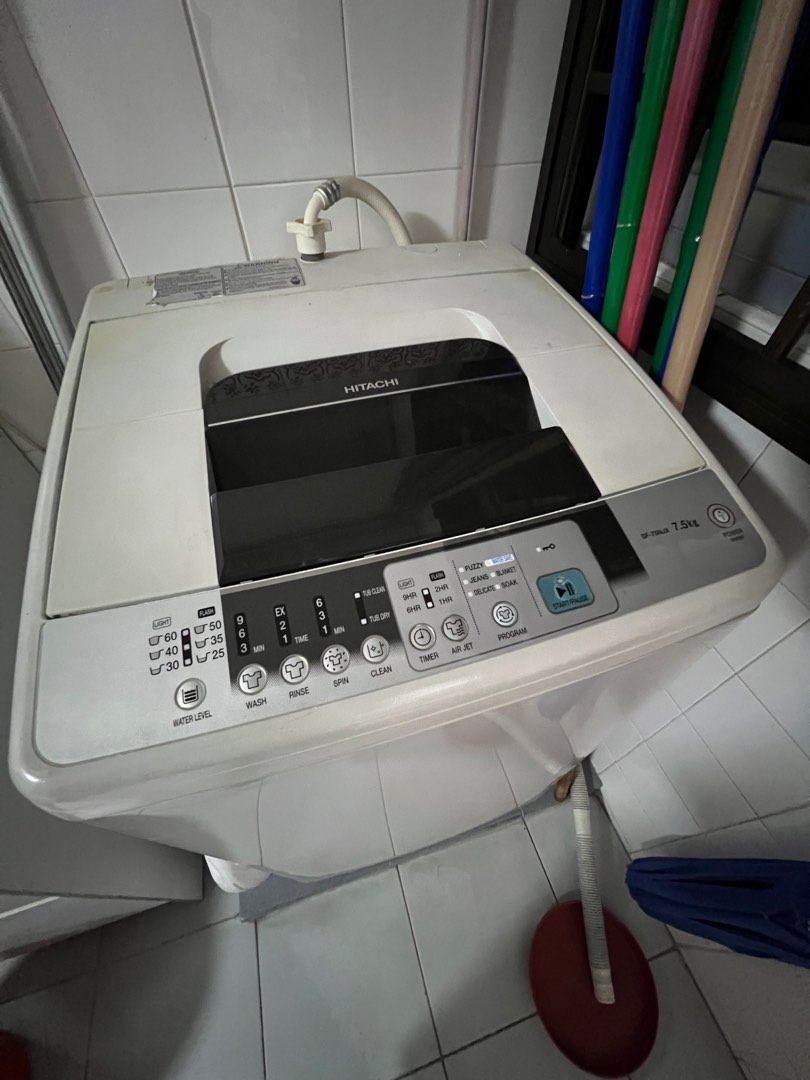 Hitachi 7.5kg Washing Machine (top load), TV & Home Appliances, Washing ...
