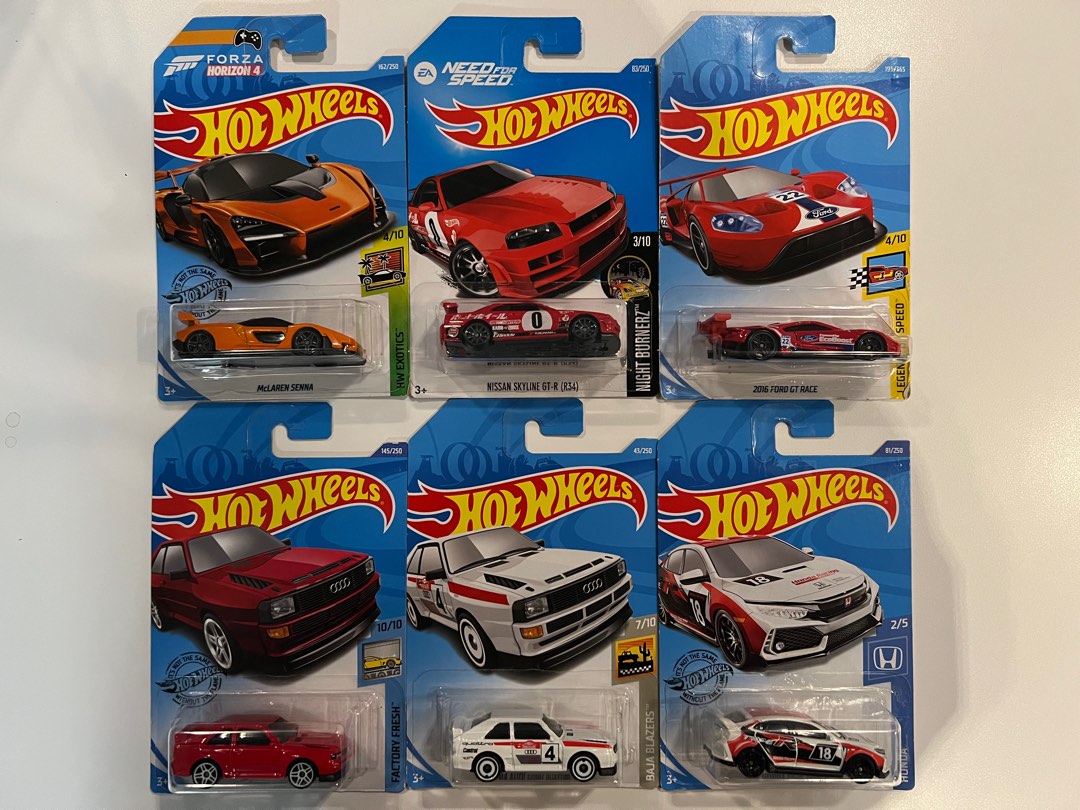 Hot Wheels x 6 ( 不散賣 ）, 興趣及遊戲, 玩具 & 遊戲類 - Carousell