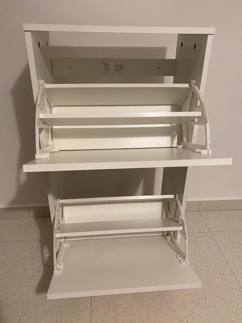 IKEA bissa 2 compartment shoe cabinet white, Furniture & Home Living ...