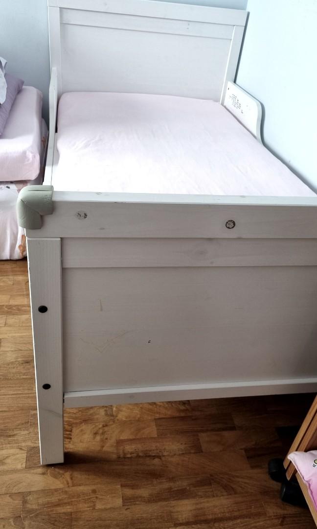 Ikea Extendable Kids Bed Frame and Mattress, Furniture & Home Living ...