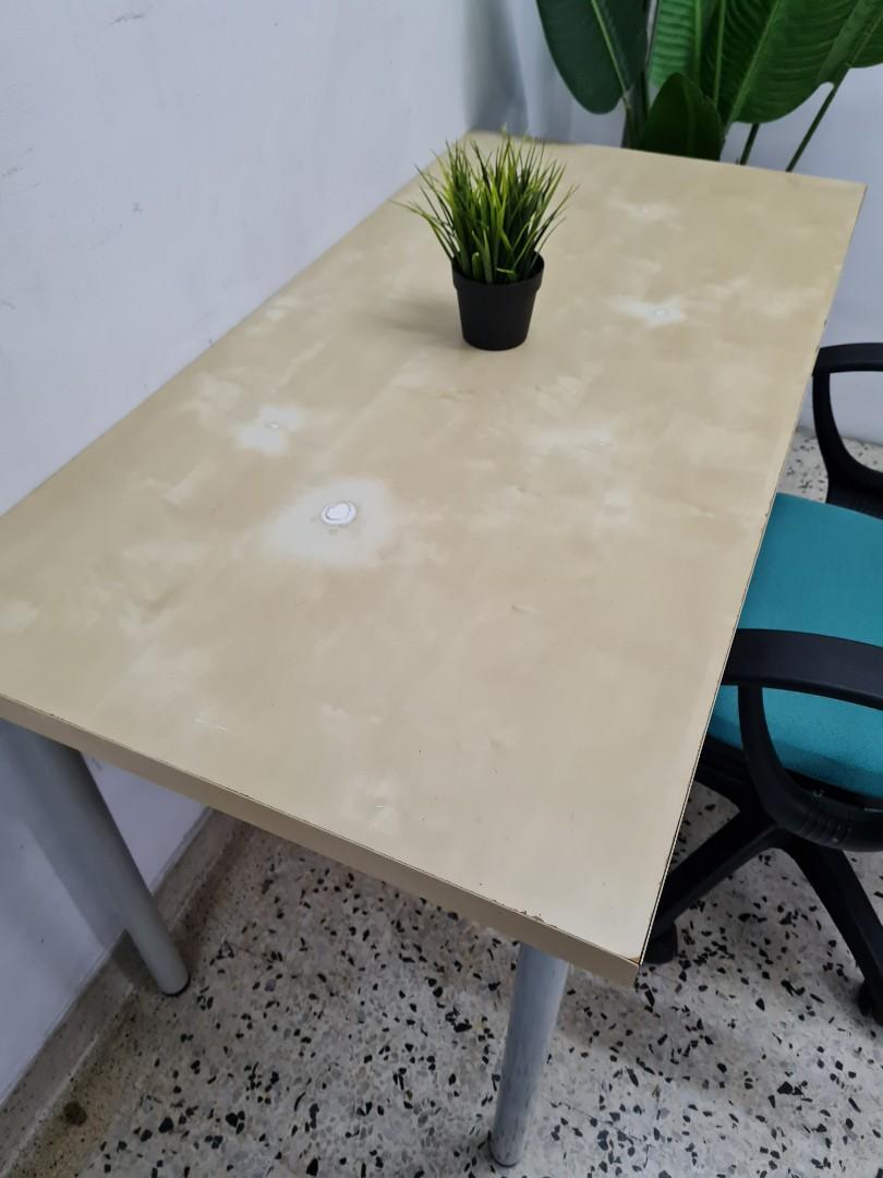 Ikea limmon Study table with 1 comfy office chair, Furniture & Home ...