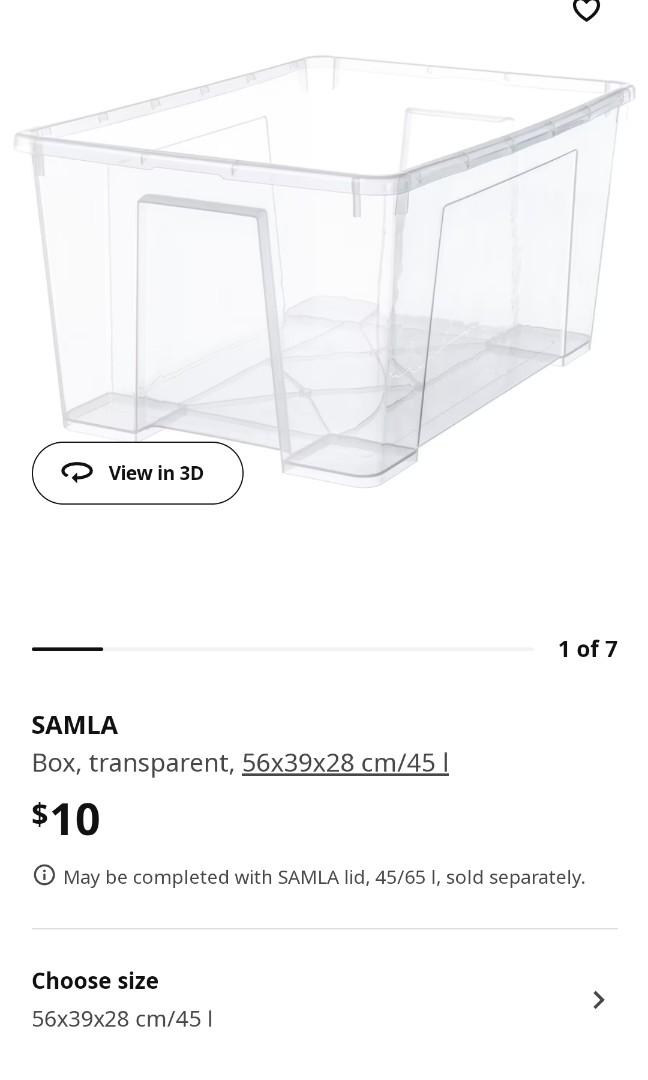 IKEA Samla Storage Box, Furniture & Home Living, Home Improvement ...