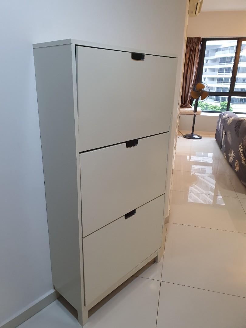 IKEA STALL shoe cabinet 3 compartments shoe rack, Furniture & Home Living, Furniture, Shelves ...